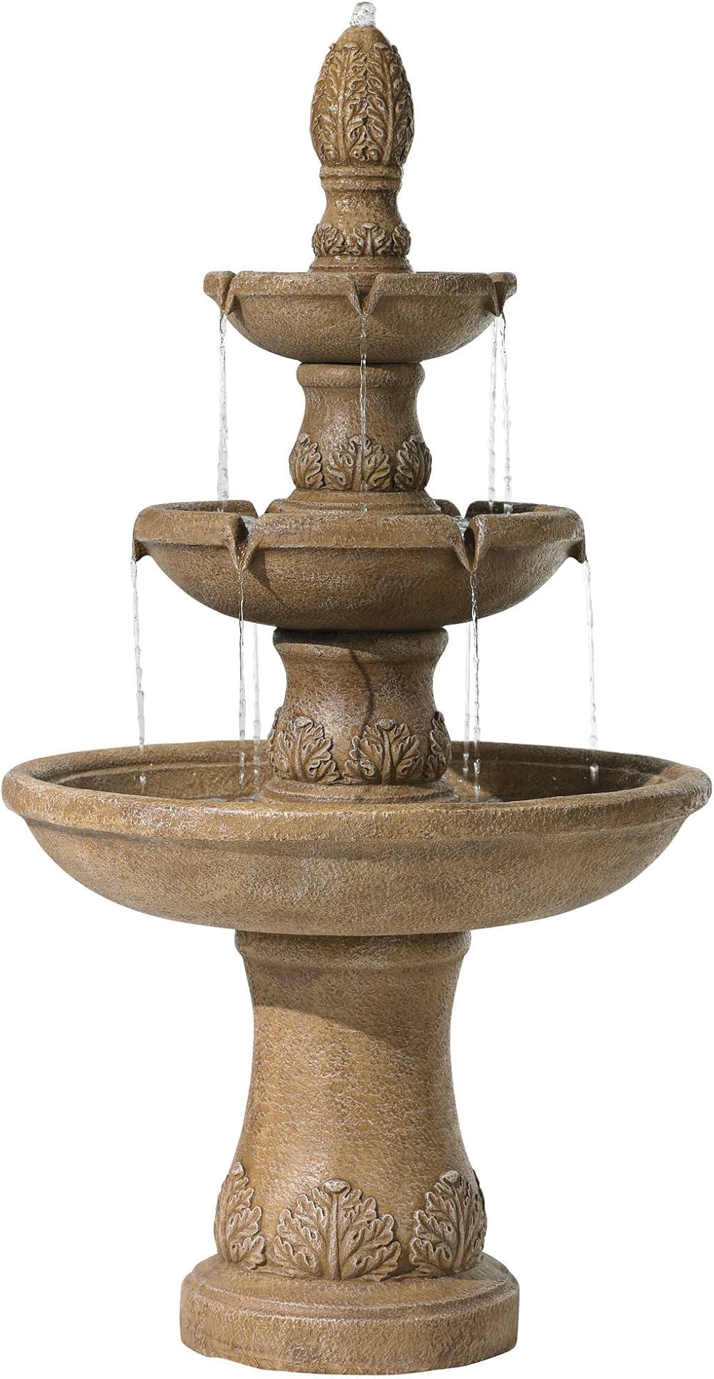 Domanico Italian Outdoor Floor Bubbler Fountain and Waterfalls 57" High ...