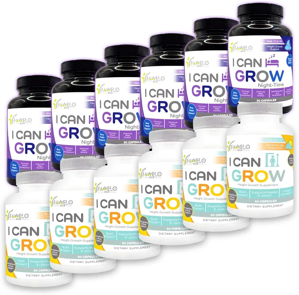 Growth & Sleep Wellness 12 Pack Bundle: 6-Month Supply - I Can Grow ...