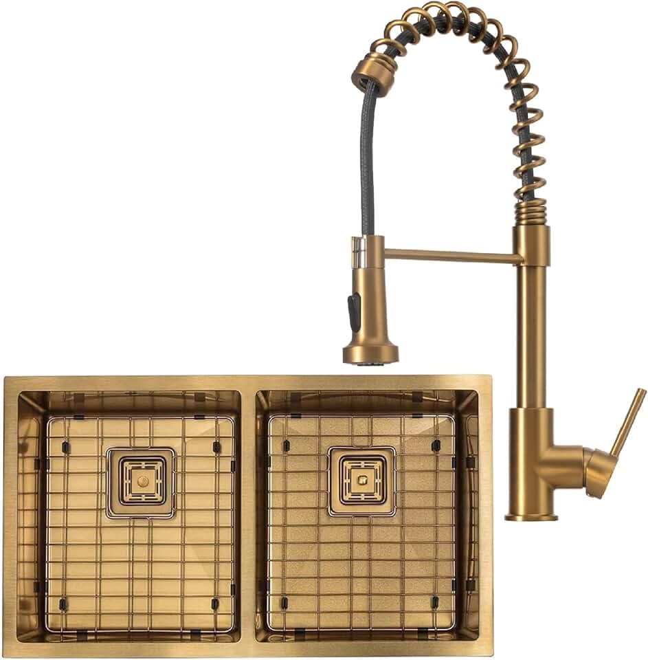 Strictly Sinks 32” Single Bowl 16 Gauge kitchen Sink with Faucet with ...