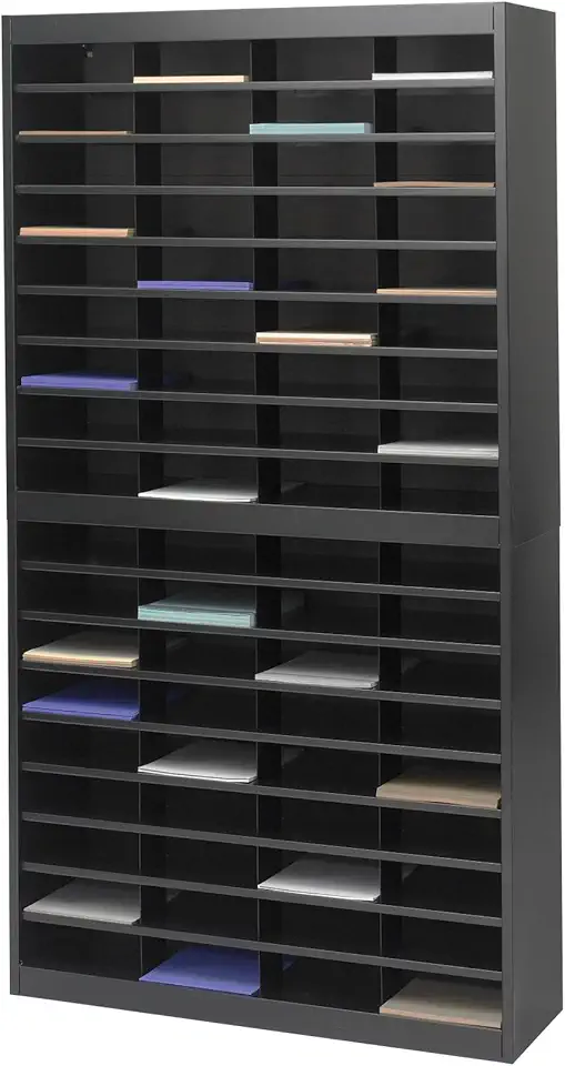 Safco E-Z Stor Paper Organizer, Mailbox with 72 Letter-Size ...