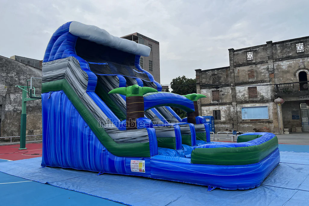 Tropical Water Slide Bounce House Wet Dry Blow Up Bouncy Castle Party ...