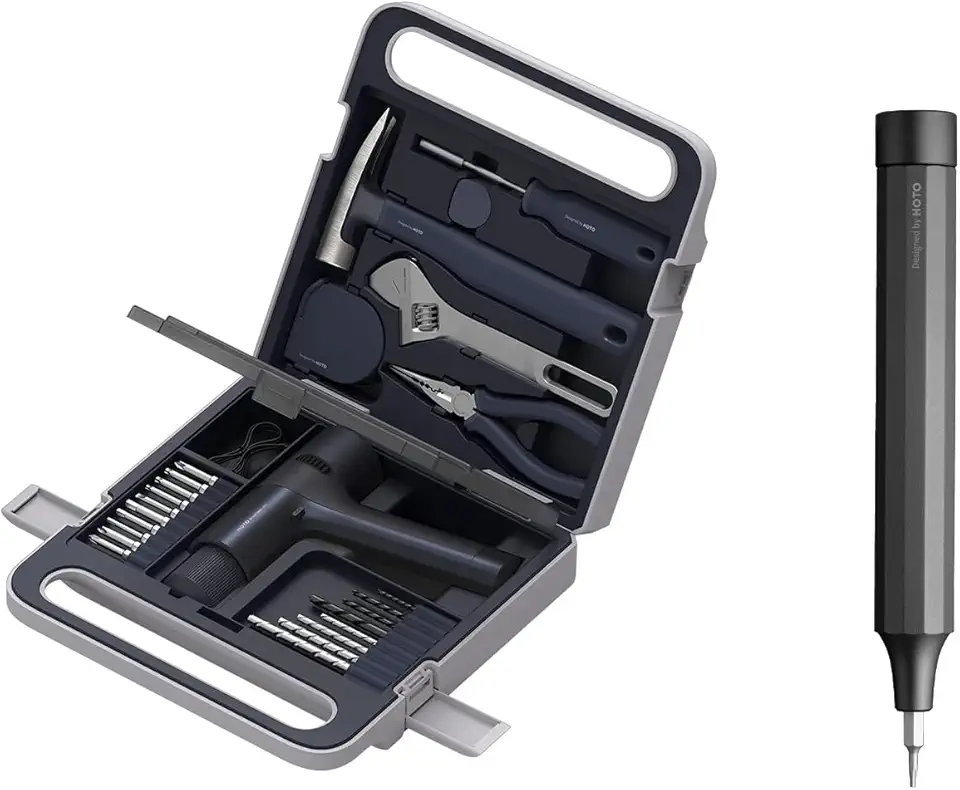 HOTO Cordless Brushless Drill Tool Set Bundle with Precision ...