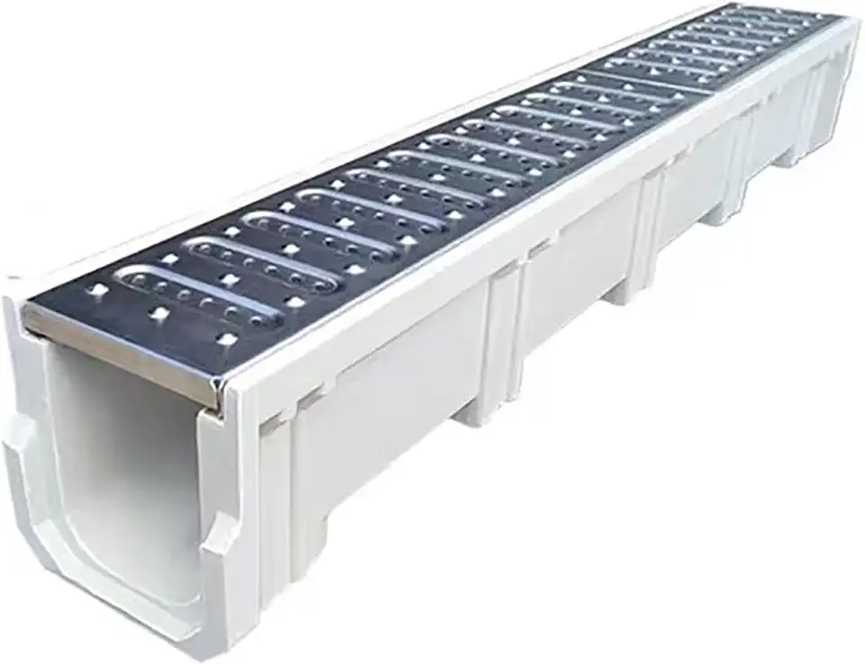 Channel Drain Kit, Deep Profile Trench Drain System for Driveway, Lawn ...