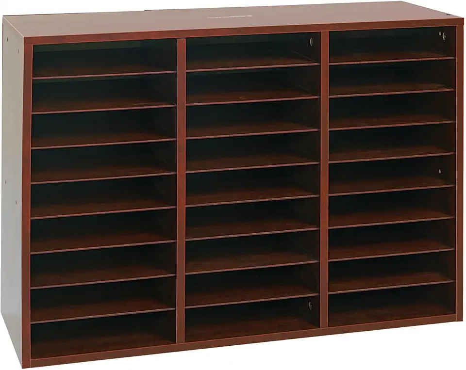 Really Good Stuff Classroom Mahogany Mail Center - 27 Slots - 32" W x ...