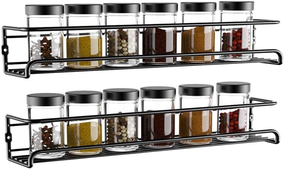 Spice Rack,Herbs And Spices Rack, 2 Tier Hanging Stainless Steel Spice ...