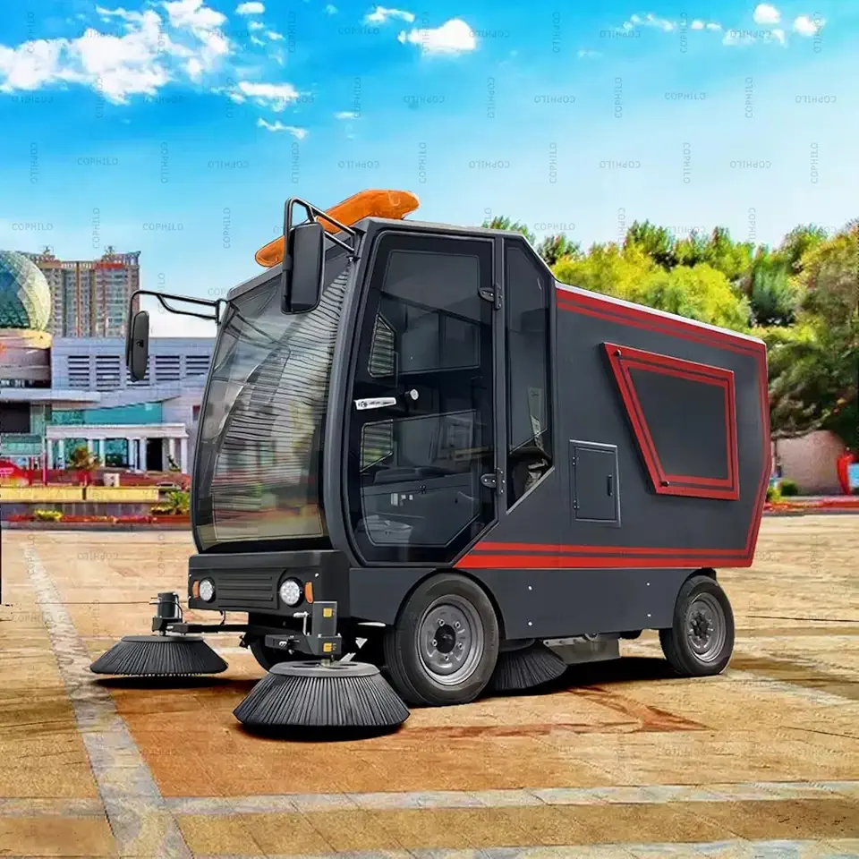 4 Wheels Ride On Type Vacuum Floor Sweepers with 700-800mm Brush Width ...