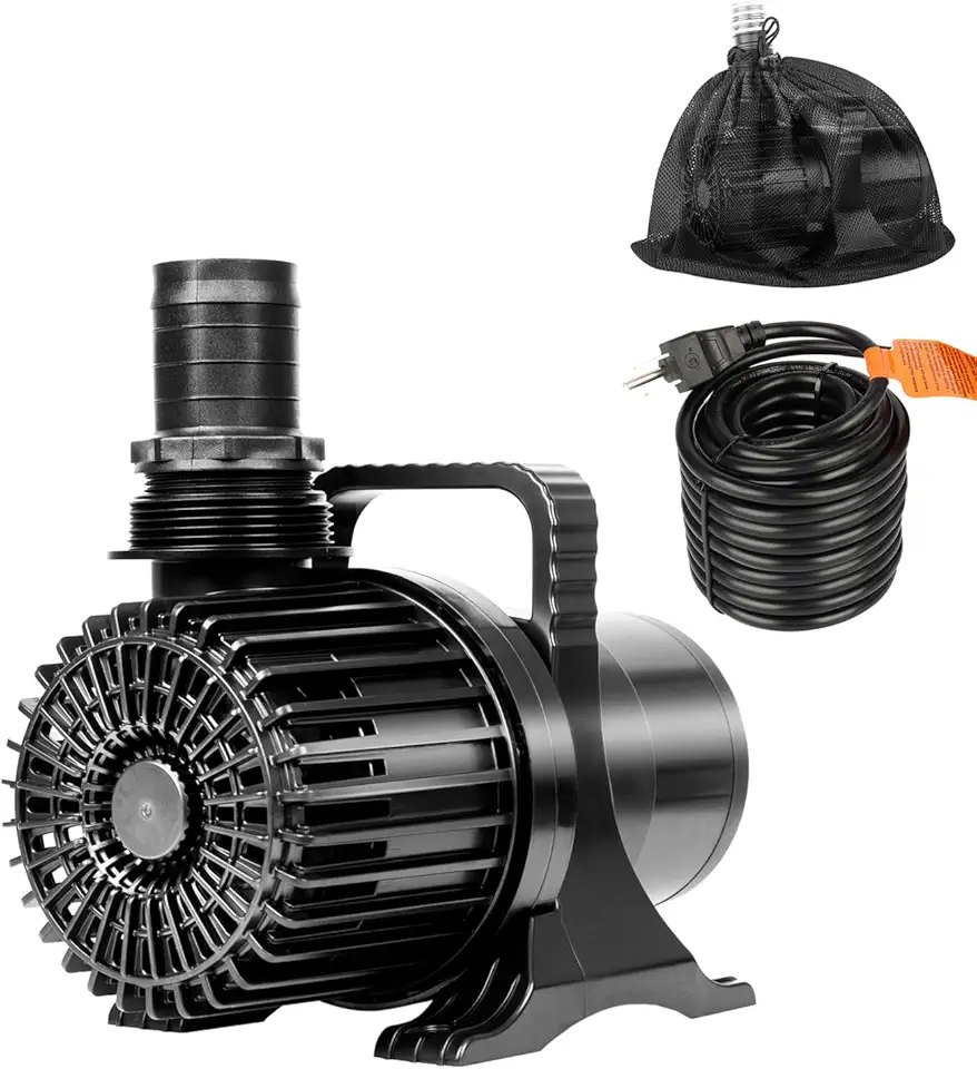 Outdoor Large 9300gph-620W Koi Fish & Garden Pond Water-fall Pump ...