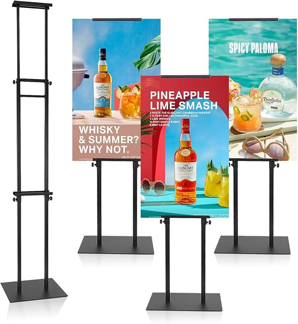 Poster Stand for Display, Adjustable Sign Holder Stand with Heavy Duty ...