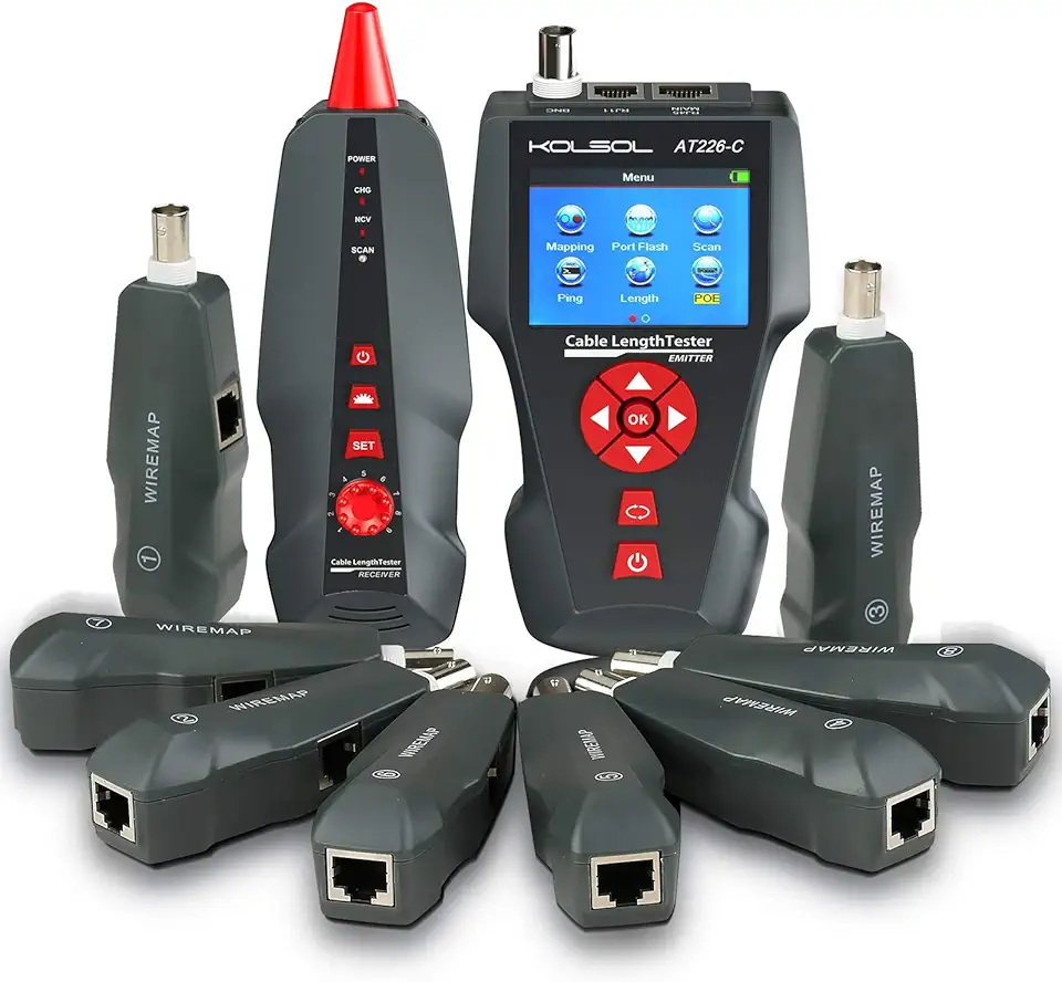 Network Cable Tester, AT226-C NF-8601W LAN Ethernet Cable Tester RJ45 ...