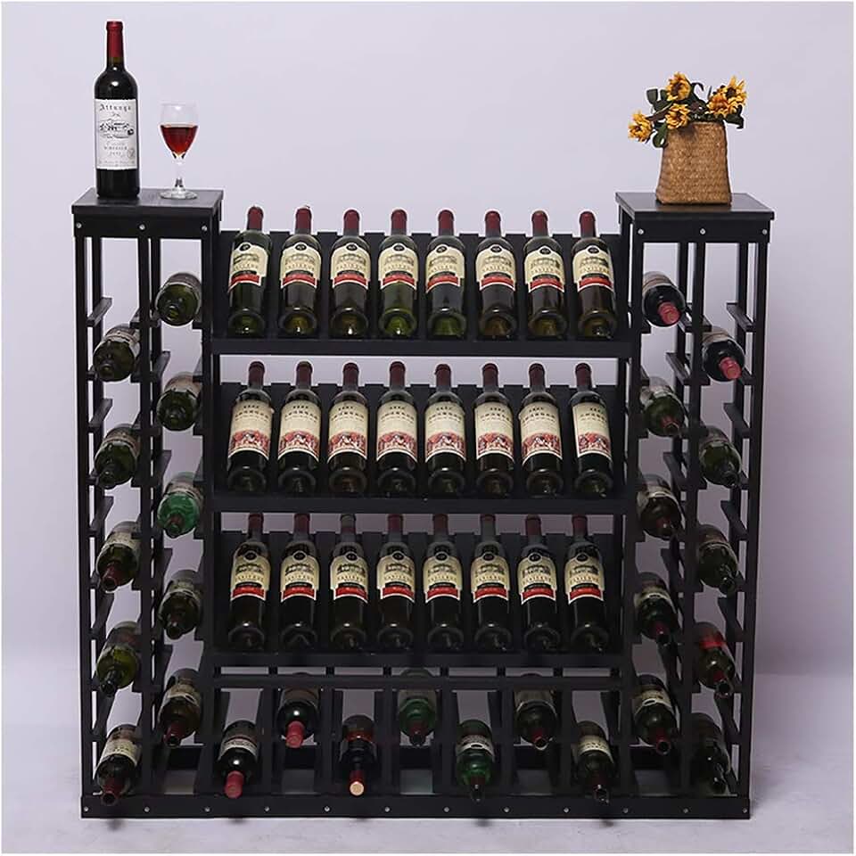 Wine Rack Free-Standing and Wine Cabinet Display Stand for Bar Basement ...