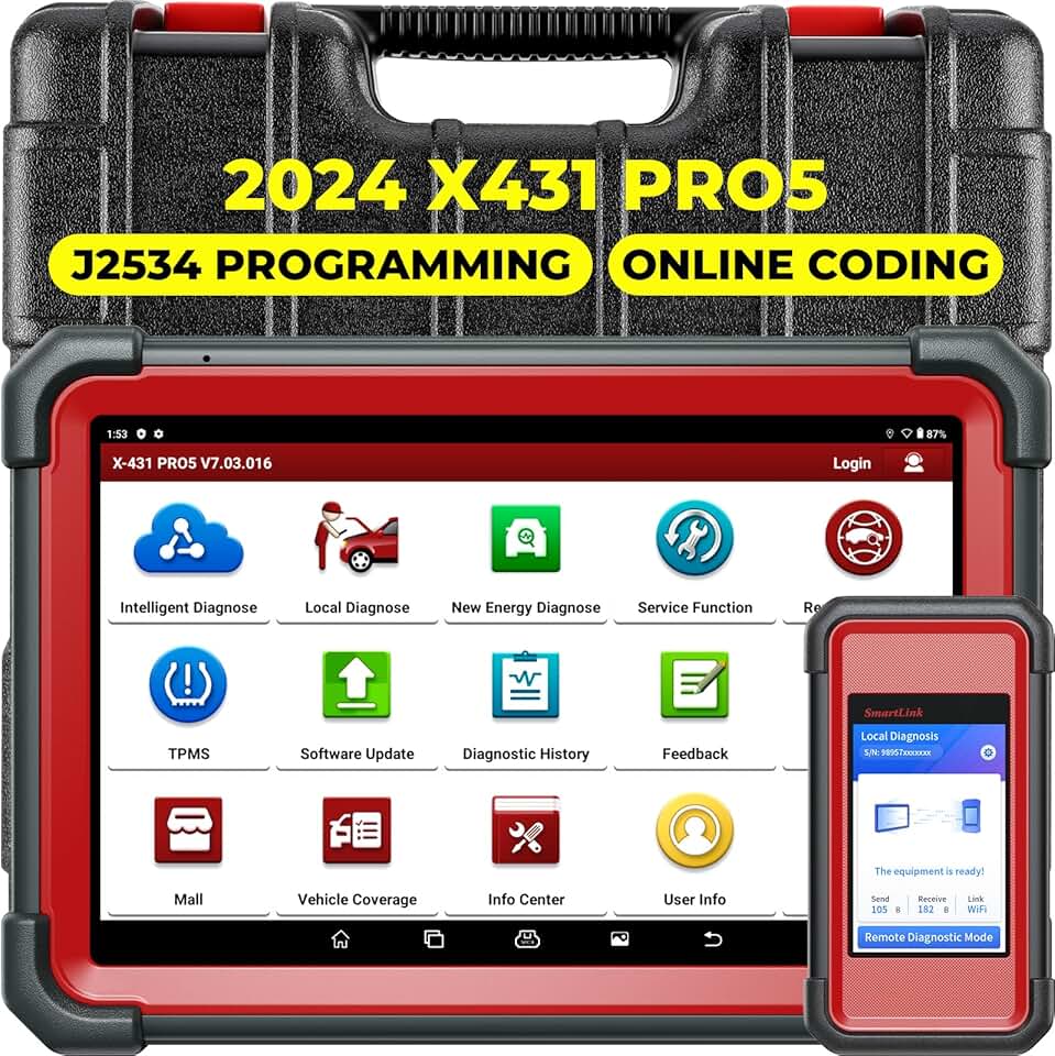 LAUNCH X431 PRO 5 Scan Tool: 2024 J2534 Reprogramming Tool, ECU Online Coding, Topology Mapping ...