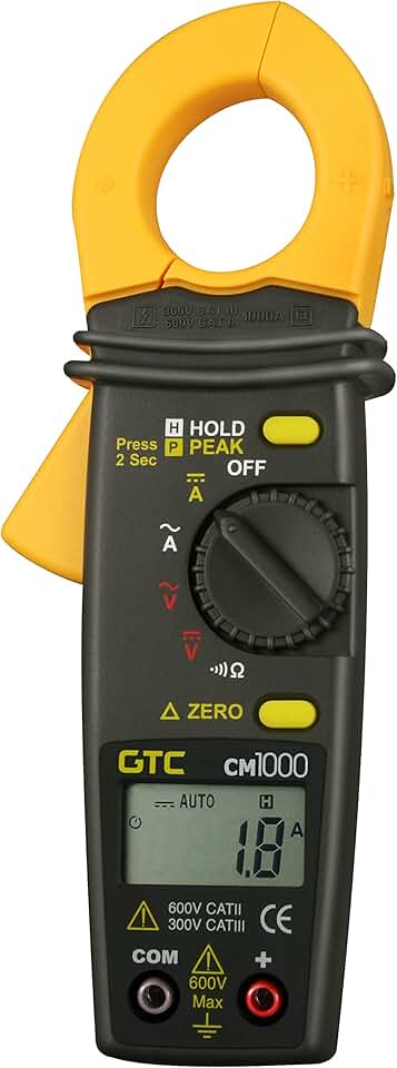 GTC CM1000 1000 Amps AC/DC Current Clamp Meter by General Technologies ...