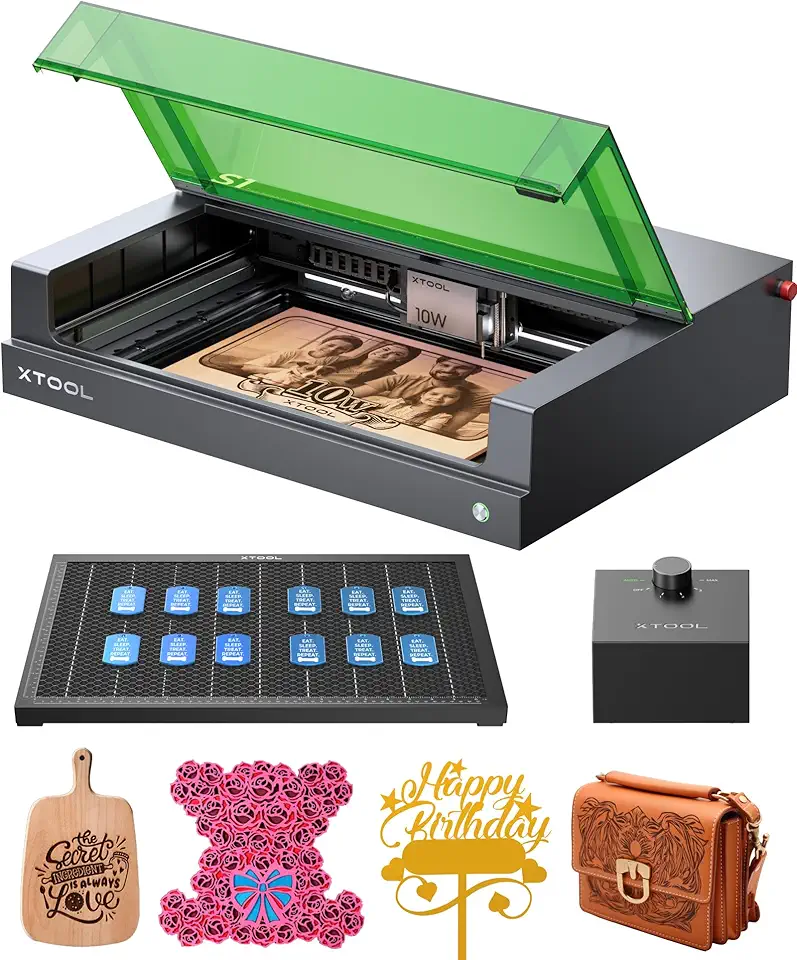 xTool S1 Laser Engraver, Laser Engraver and Cutter Machine with Air ...