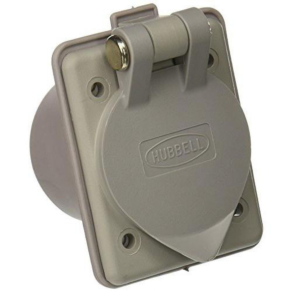 HBL61CM65 Nylon Compact Weatherproof Panel Mount Outlet With Straight ...