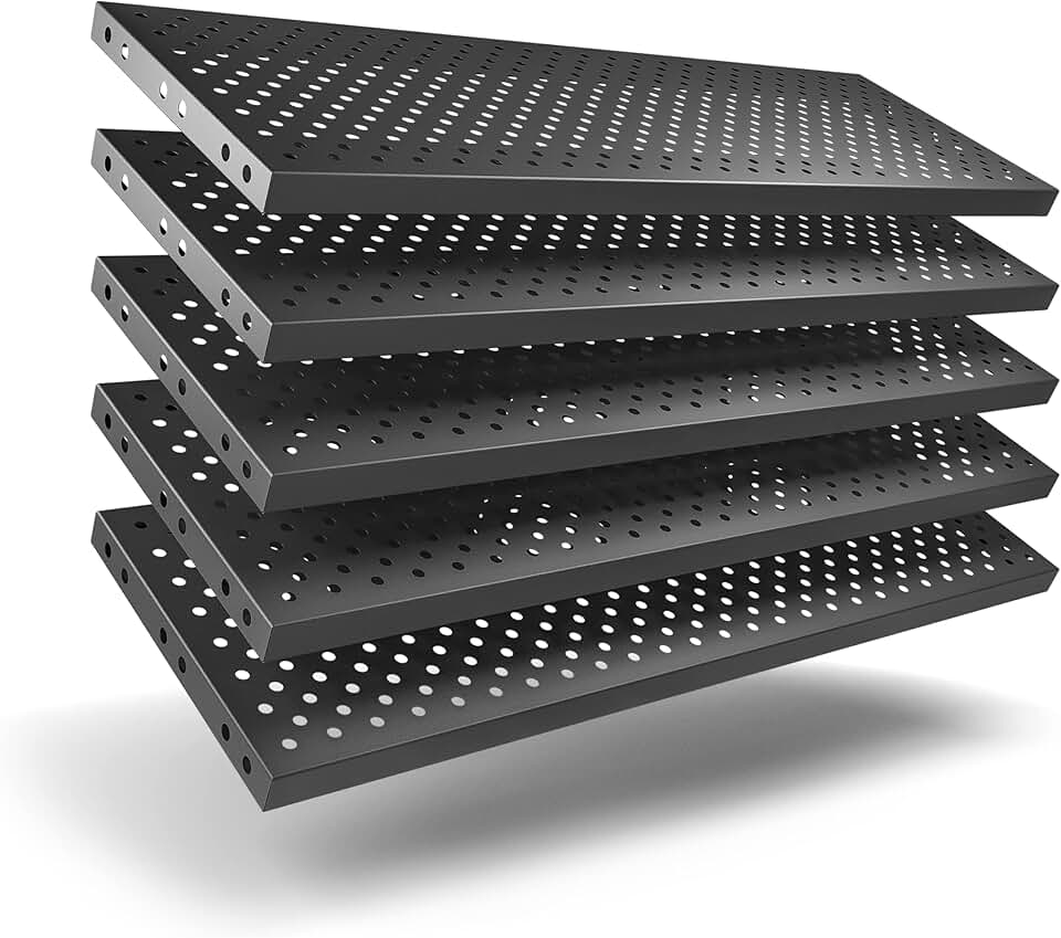 pamo Black Metal Shelfboards for Industrial Pipe Clothes Rail - Wall ...