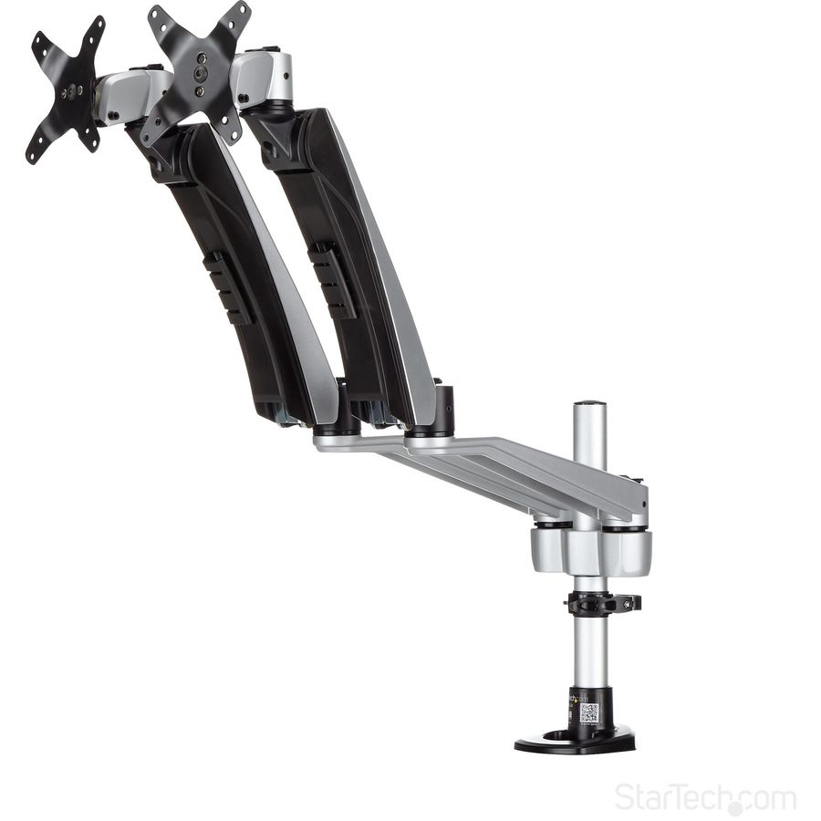 StarTech.com Dual Monitor Mount w/ Full-Motion Arms - Stackable ...