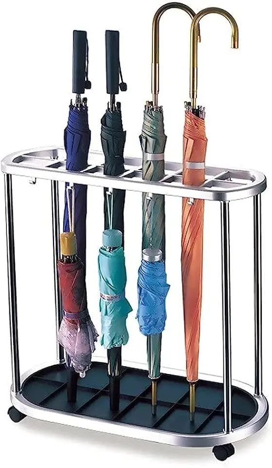Umbrella Stands, Drain Tray Wheel-Free Lock Umbrella Stand 12 Holes ...