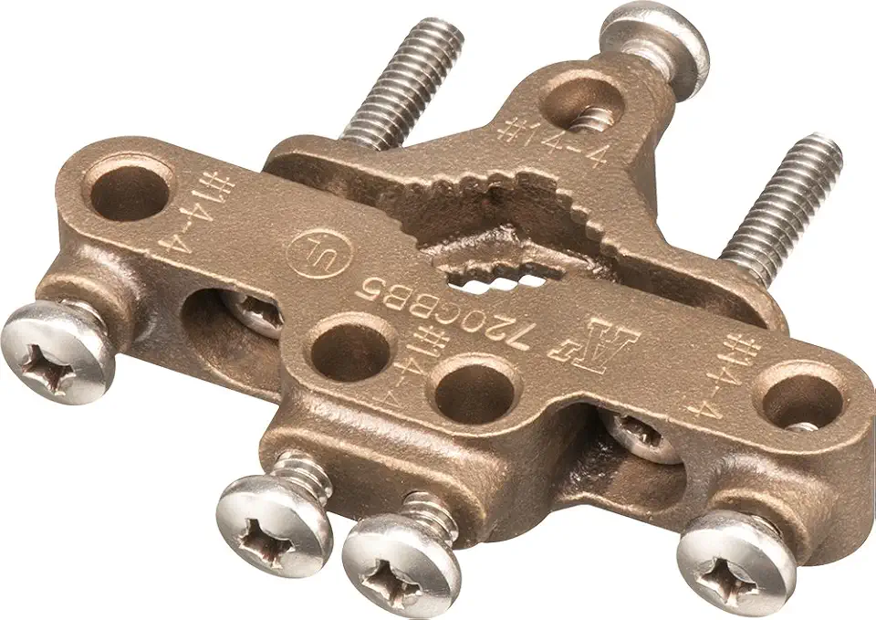 Arlington 720GBB5-25 Indoor/Outdoor Bronze Grounding Bridge Clamp with ...