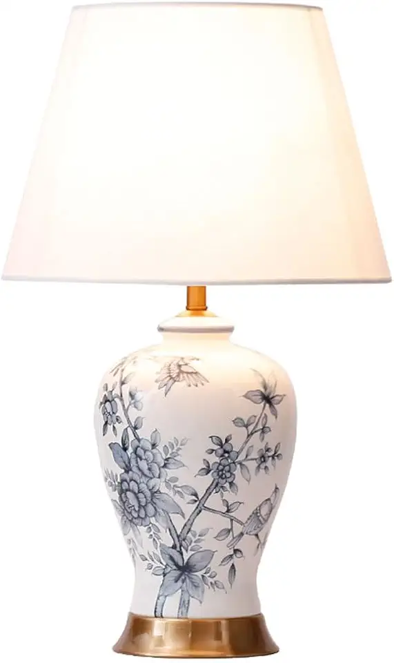 Blue and White Table Lamp, Traditional Asian Chinese Style Table Lamp ...