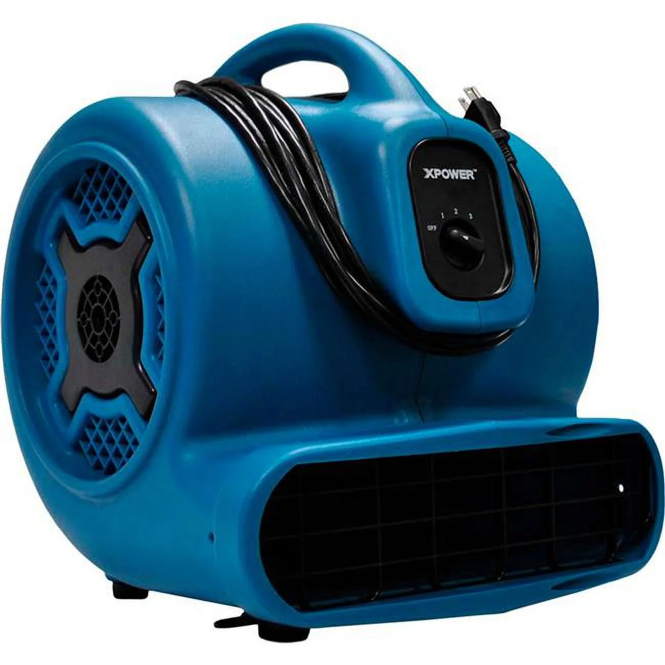 Polypropylene 3 Speed, 1 HP & 3600 CFM Stackable Air Mover with 20 ft ...