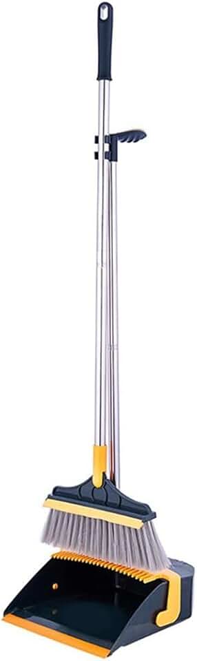 Floor Broom and Garbage Container Set for Cleaning Dust Adjustable ...