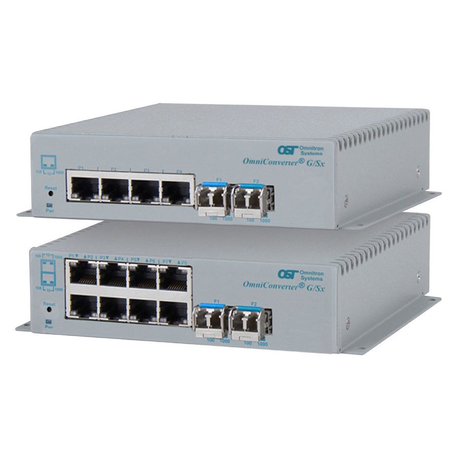 Omnitron Systems OmniConverter Unmanaged Gigabit, MM SC, RJ-45 ...