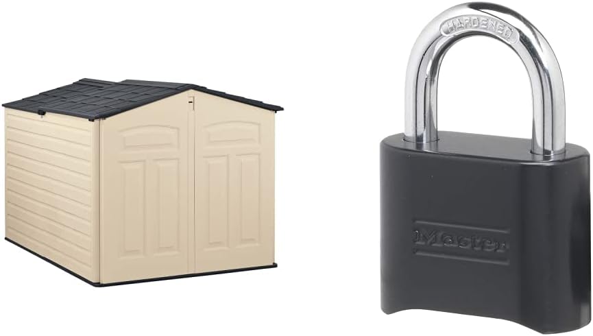 Rubbermaid Slide-Lid Resin Weather Resistant Outdoor Storage Shed, 6 x ...