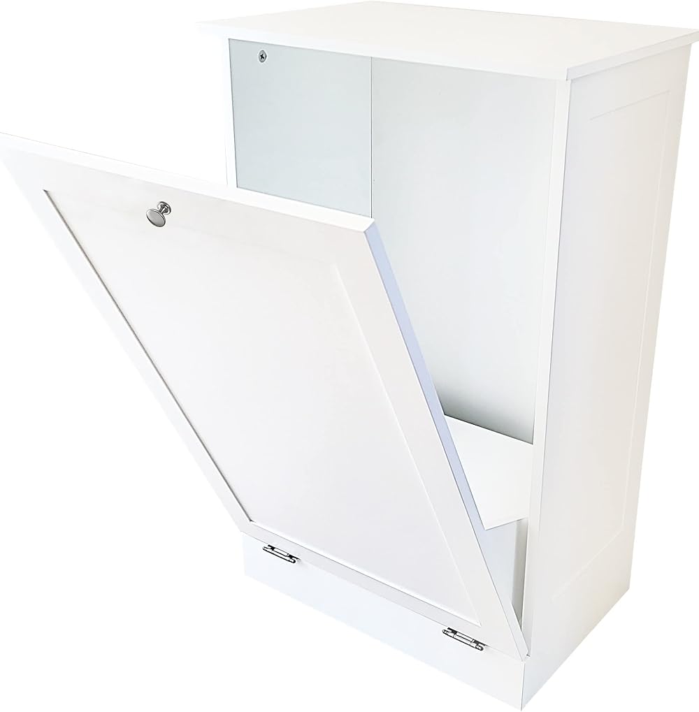 Tilt Out Trash Bin Cabinet or Laundry Hamper by Northwood Calliger! Solid Workmanship and New ...