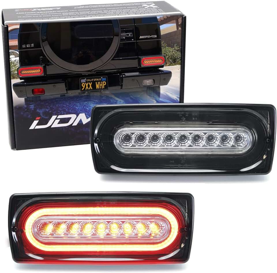 iJDMTOY Smoked Lens Dynamic Sequential Blink Laser Style Full LED Turn ...