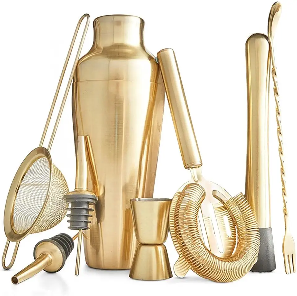 8-piece Stainless Steel Shaker Shaker Cocktail Shaker French Mixing ...