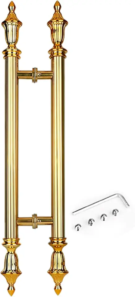 Large Door Pull Handle,Vintage Steel Push Pull Bar Handle Double Sided H Shape,Round Tube Barn ...