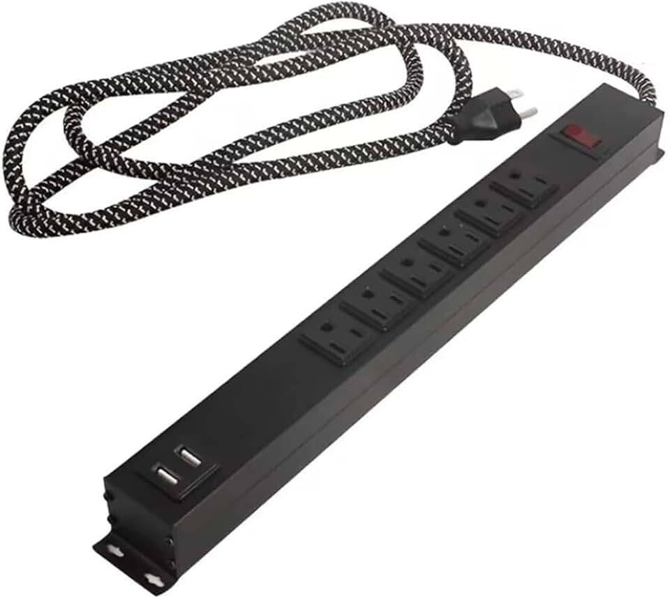 Fixed Power Strip with Data Cable Charging Interface and Switch for ...