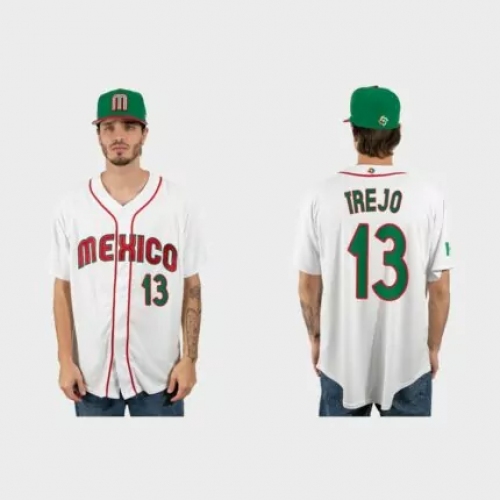 Alan Trejo Mexico Baseball 2023 World Baseball Classic Jersey – White ...