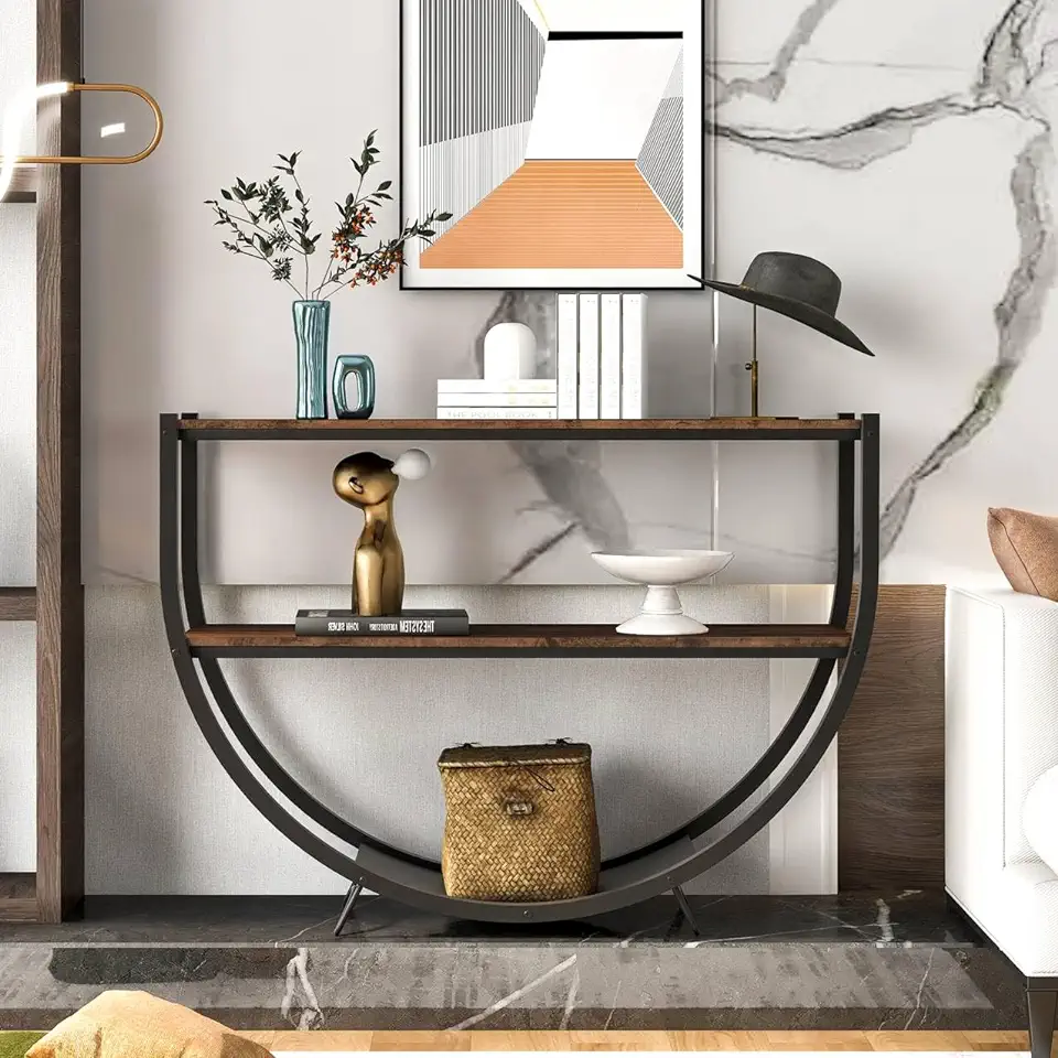 Rustic Industrial Metal Wood Console Table - Costco Arizona