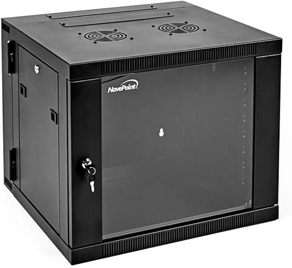 NavePoint 9U Server Cabinet with Hinged Back - 17.7” Deep, 9U Server ...