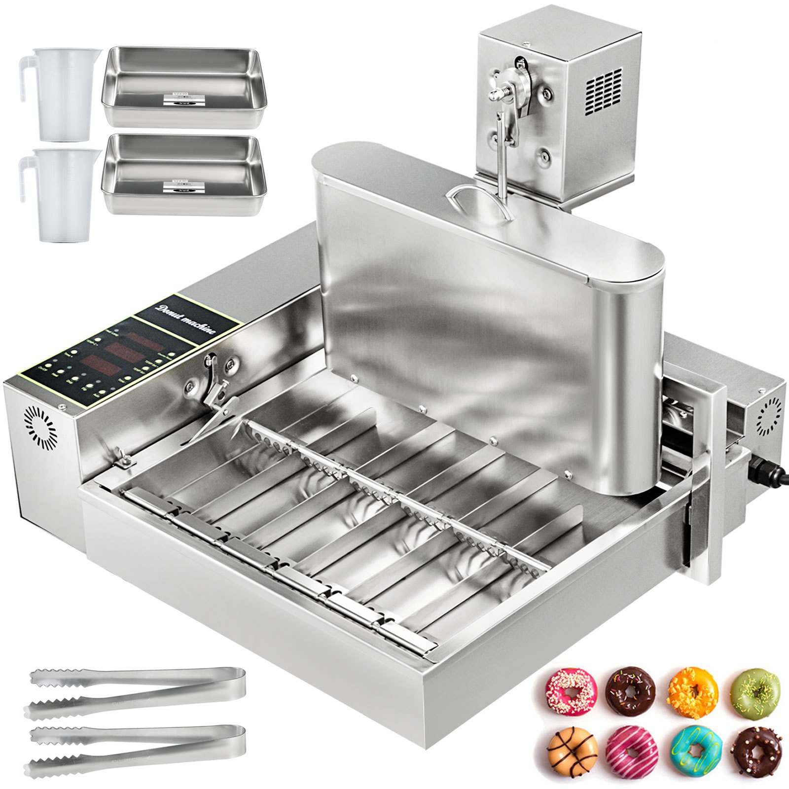VEVOR 110V Commercial Automatic Donut Making Machine, 6 Rows Auto ...
