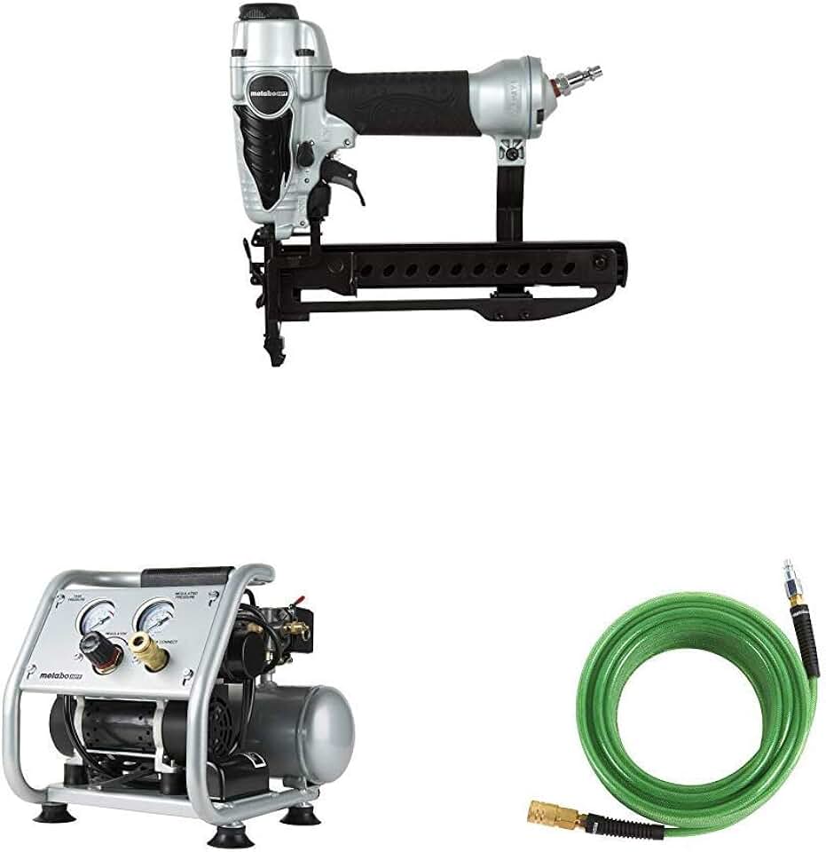 Metabo HPT N3804AB3 Pneumatic 1/4-Inch Narrow Crown Stapler with Metabo ...