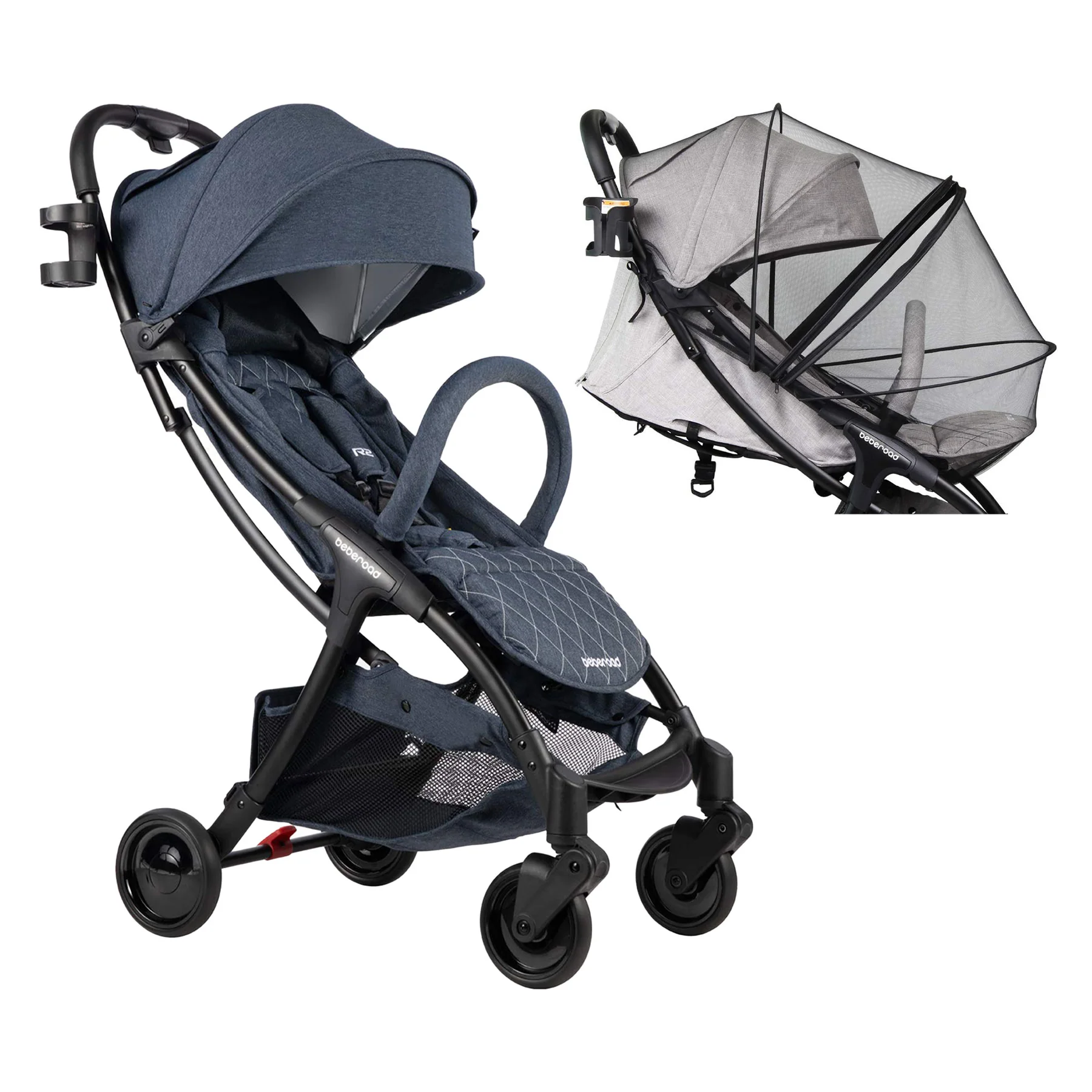 Beberoad Universal Mosquito Net, Black & Ultra Lightweight Stroller ...