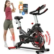 POOBOO Indoor Cycling Bike Exercise Bike Bluetooth Stationary Bike ...