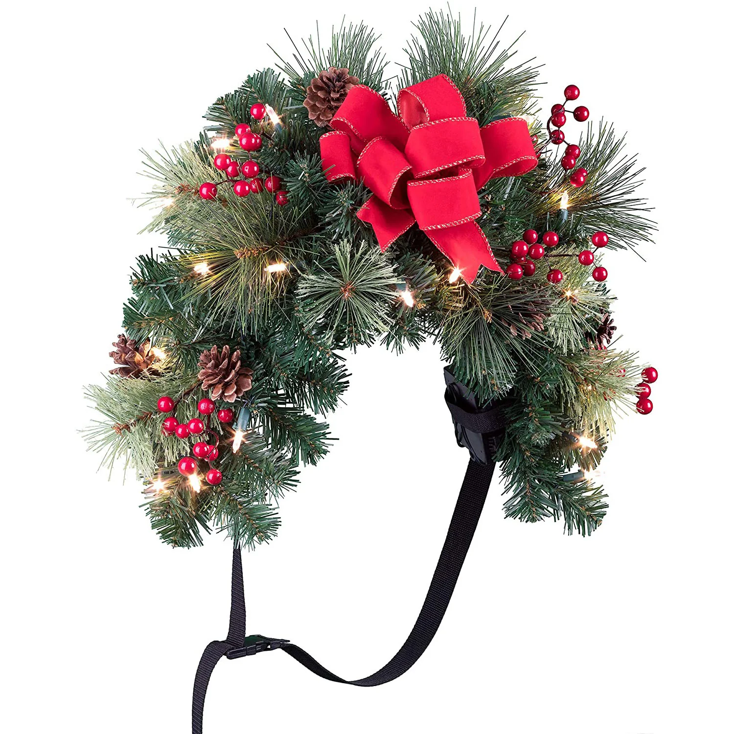 Haute Decor Classic Pre-lit Swag Garland w/ 20 LED Lights, Warm White ...