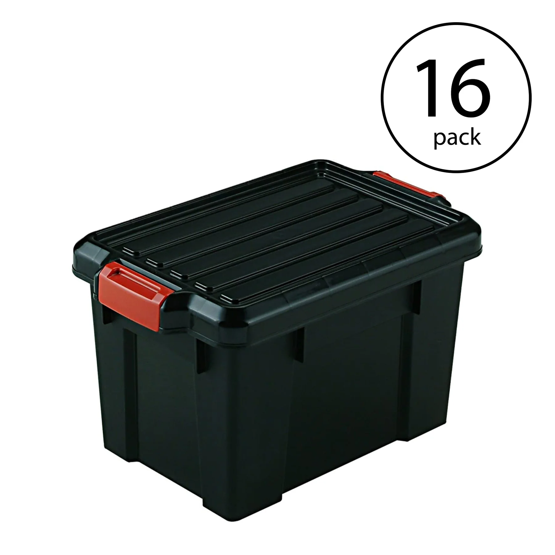IRIS USA 21 Quart Heavy Duty Latching Storage Totes w/Reinforced Lids ...