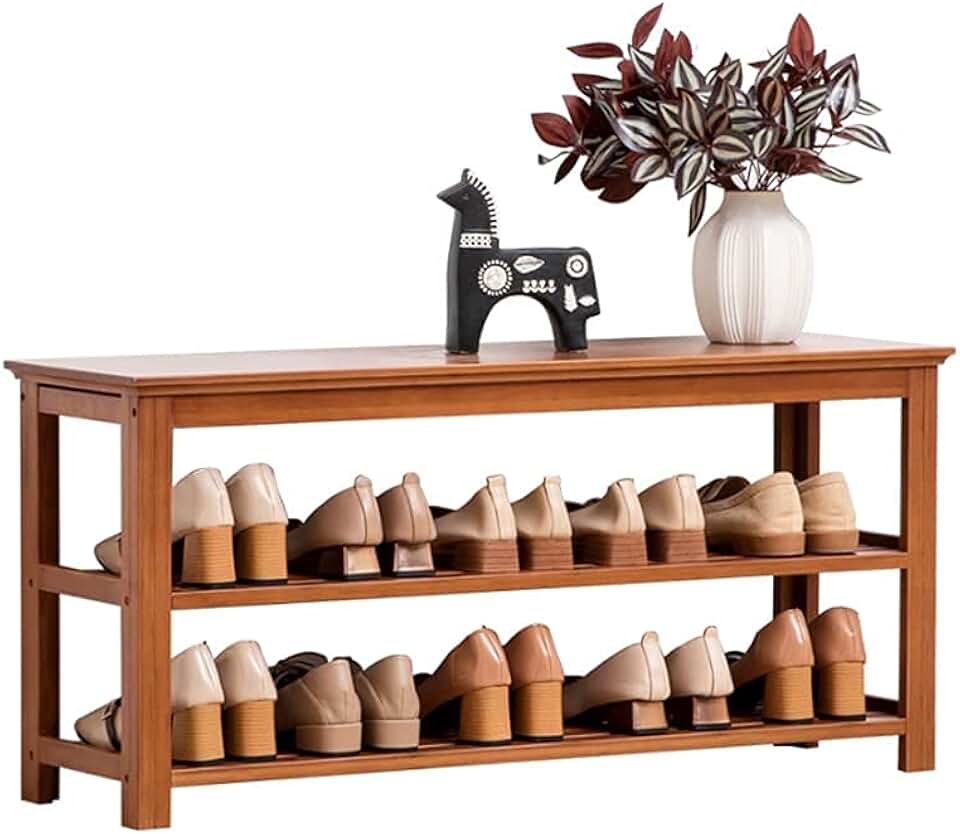 Shoe Rack 3 Tier Simple Shoe Rack Bench Wooden Space Saving Shoe Shelf ...
