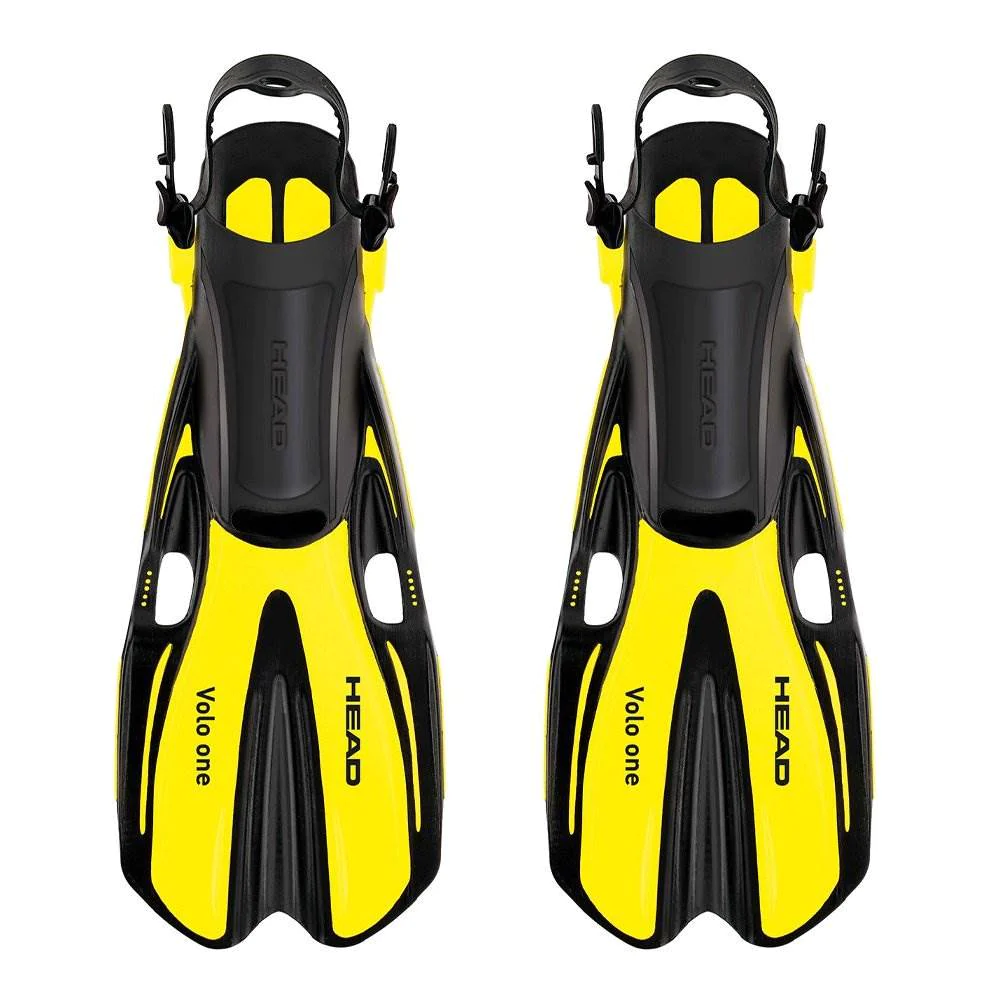 Head Sea VU Snorkeling Mask, Medium & Volo One Yellow Scuba Fins, Small ...