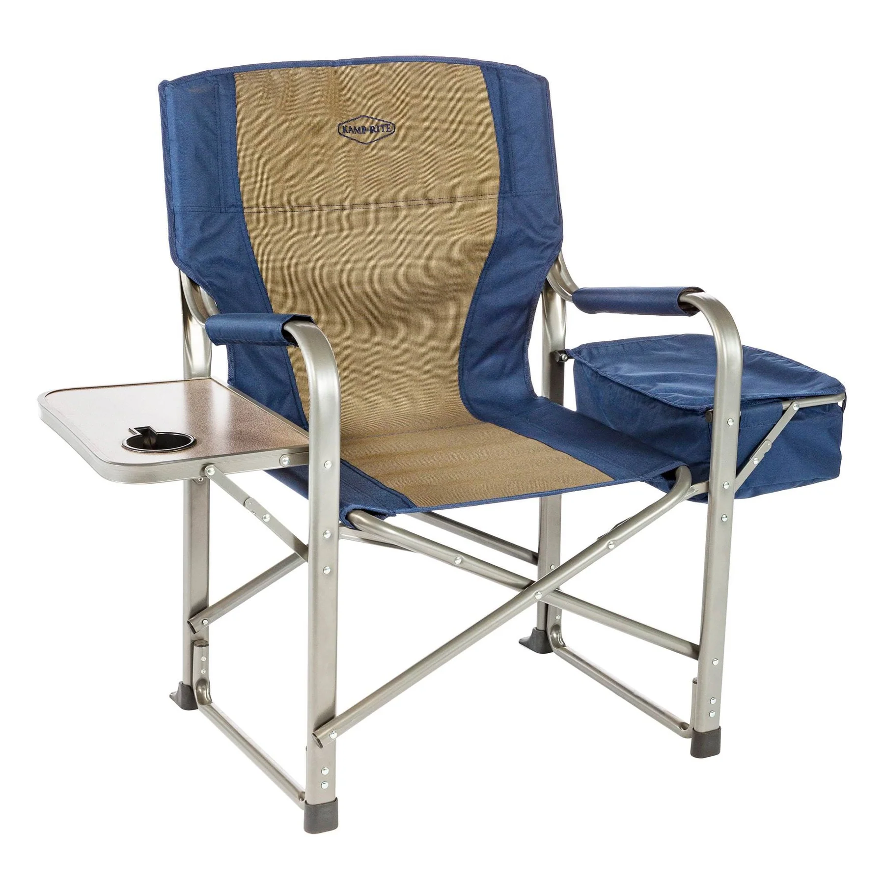 Kamp-Rite Outdoor Folding Director's Chair with Side Table & Cooler ...