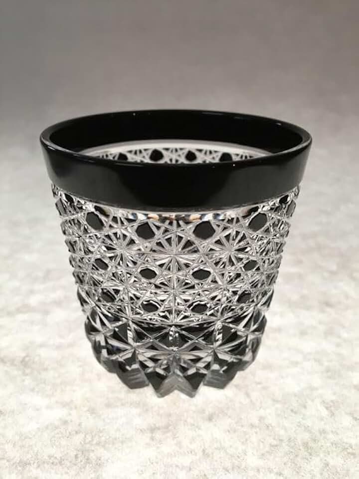 Black Kiriko Mini Rock Glass, Black Covered Glass, Traditional Crafts ...