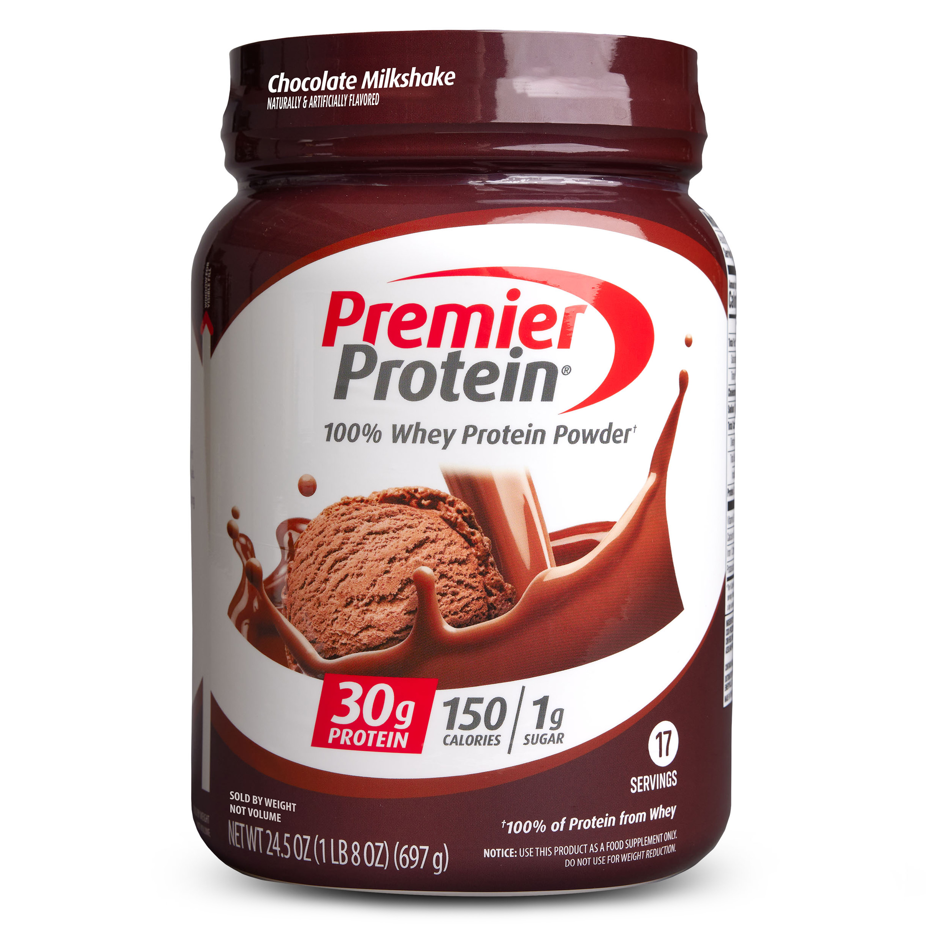 Premier Protein 100% Whey Protein Powder, Chocolate Milkshake, 30g ...