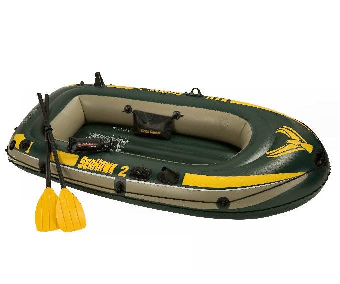 INTEX Seahawk 2 Person Inflatable Boat Set w/Oars & Pump (Open Box ...