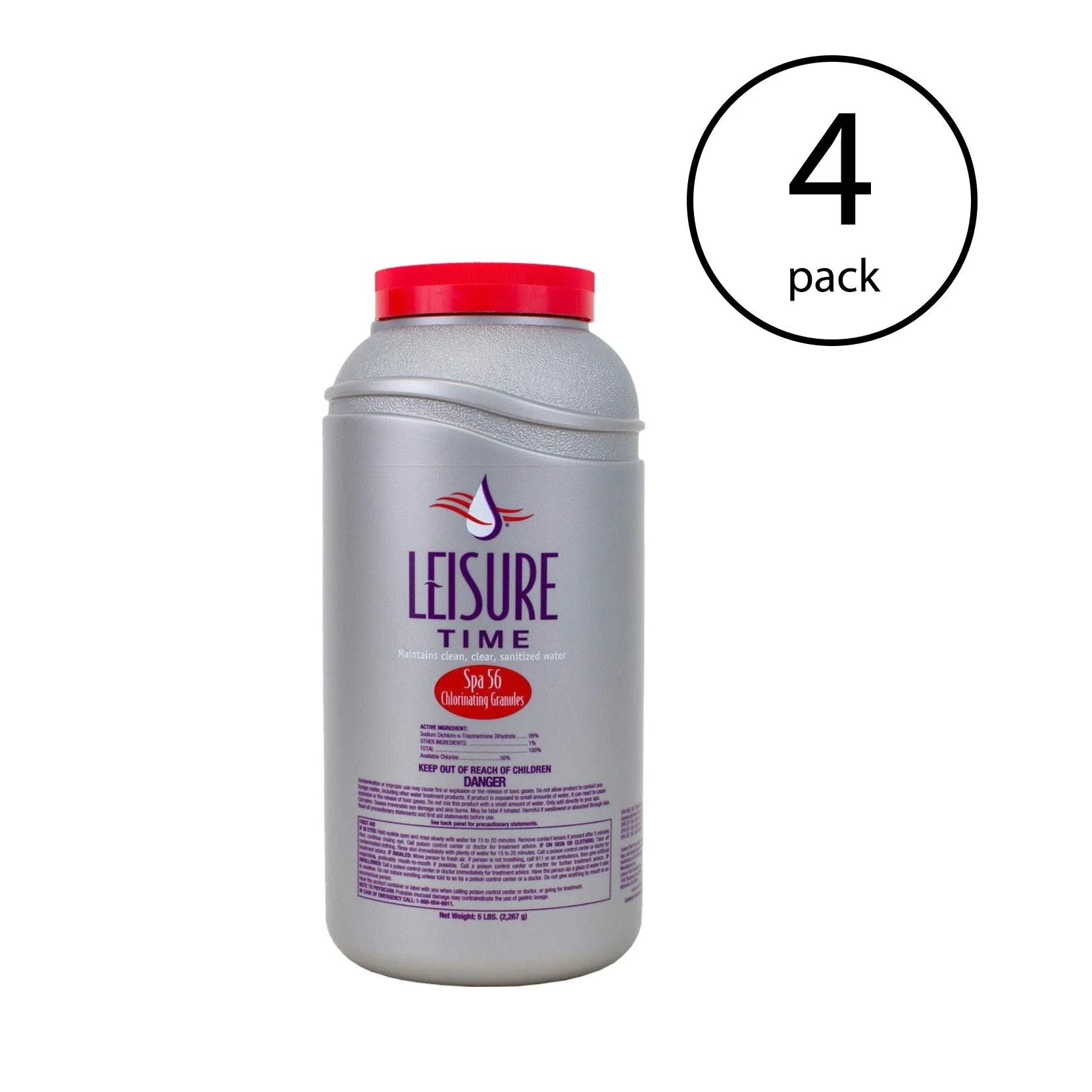 Leisure Time Spa 56 Pool Spa Cleaning Chlorinating Granules 5 Pounds (4 Pack) - Arizona Outlet