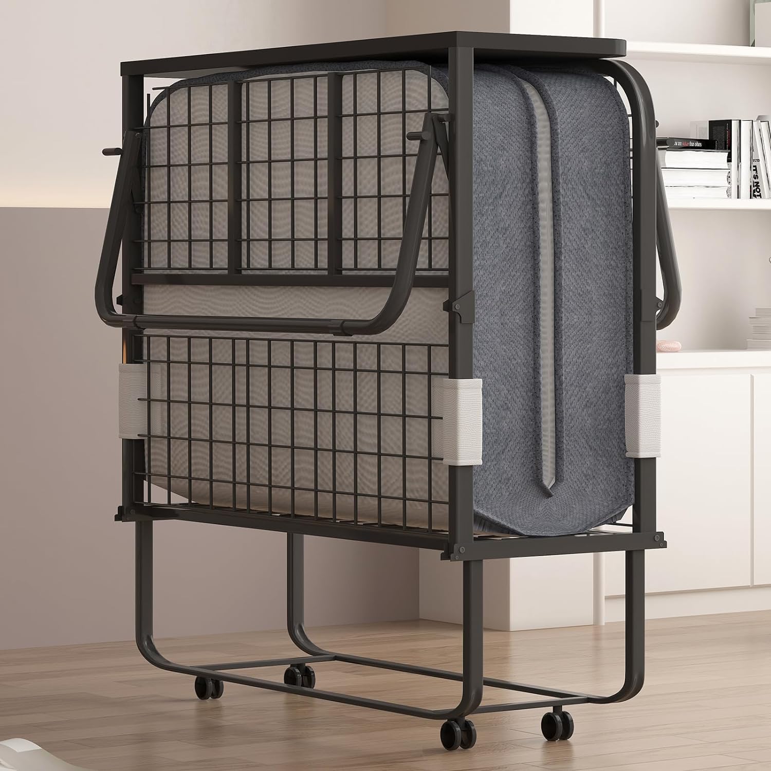 Puremind Folding Bed with 5” Mattress Included, Temporary Bed for ...