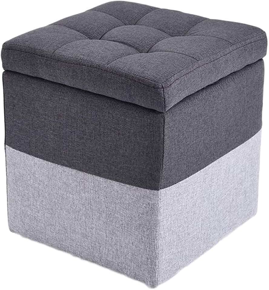 Cube Ottoman Storage,Footstool Padded Seat Toy Chest Coffee Table Foot ...